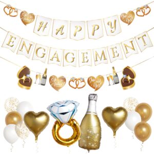 pirese happy engagement banner, just engaged banner, happy engagement party decorations | just engaged decorations | almost married decorations | congratulations wedding decorations | engagement sign