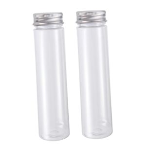 funomocya 2pcs clear container test tubes with lids plastic terrarium containers with lids cosmetic containers travel lotion bottle