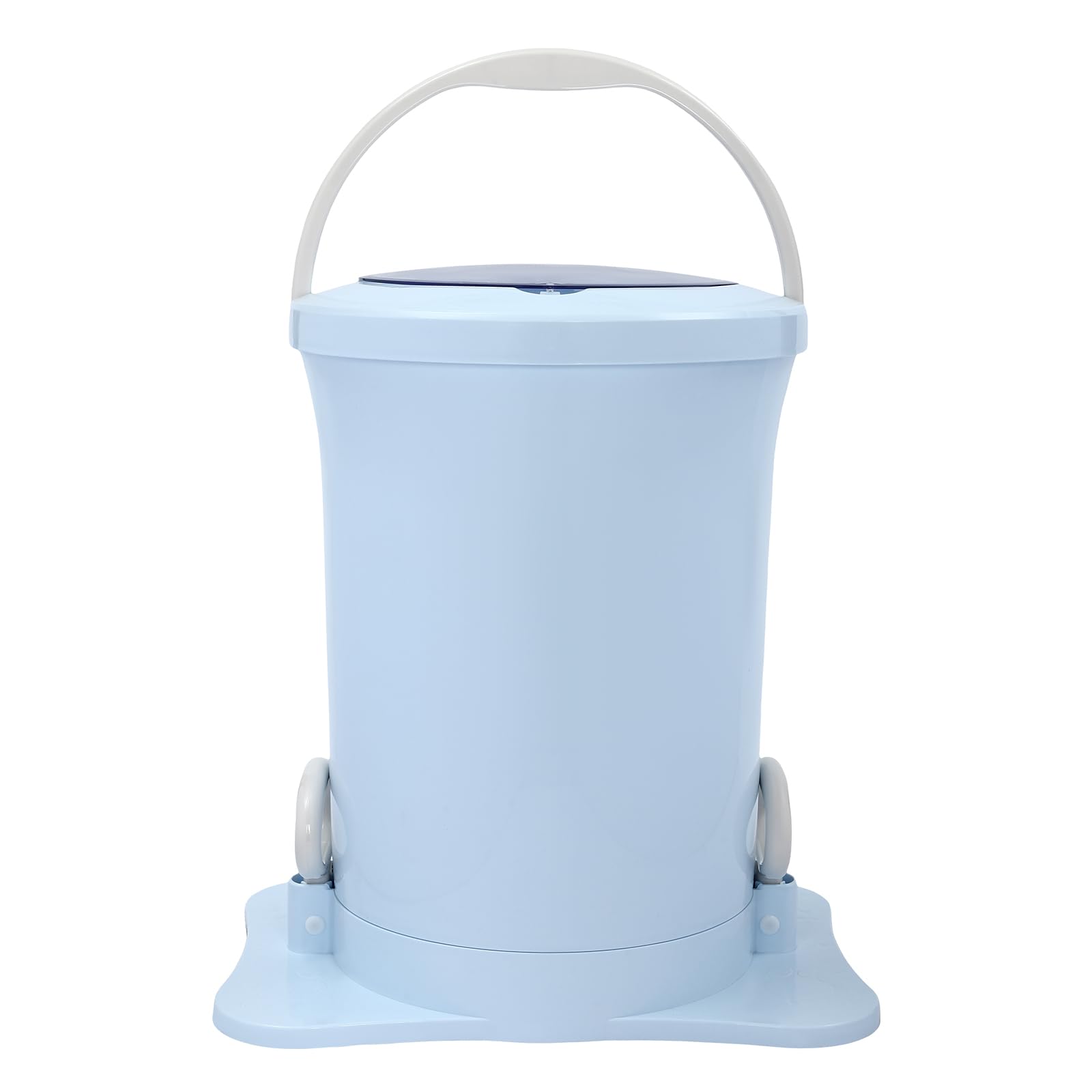 Hand Crank Clothes Wringer, Manual Clothes Dryer Dehydrator, Portable Lightweight Mini Clothes Dehydrator, Non Electric Pull Cord Spin Laundry Wringer, Small Cloth Washer For RV, Camping (Blue)