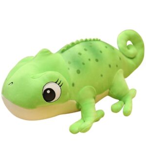 oukeyi 11.8 inch/30cm lizard plush pillow, cute chameleon plush doll, kawaii stuffed animal lizard plush toy hugging pillow,cute sofa room decoration, gifts for kids boys girls (green)