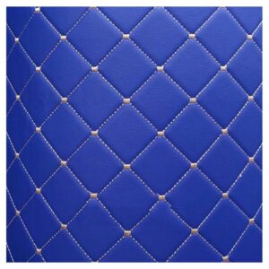 vakuum faux leather quilted leather diamond stitch padded cushion linen wadding faux leather interior vehicle upholstery fabric white leatherette fabric (color : treasure blue, size : 1.4x4m)