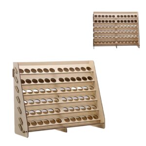 craft paint storage- paint holder for vallejo paint with 72 holes - wall-mounted craft paint rack