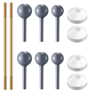 enhon 2 pack universal pop up drain ball rod assembly, sink ball rod assembly compatible with pop up stopper, pivot rod bathroom sink repair kit, includes 3 sizes of pop up balls and cone washers