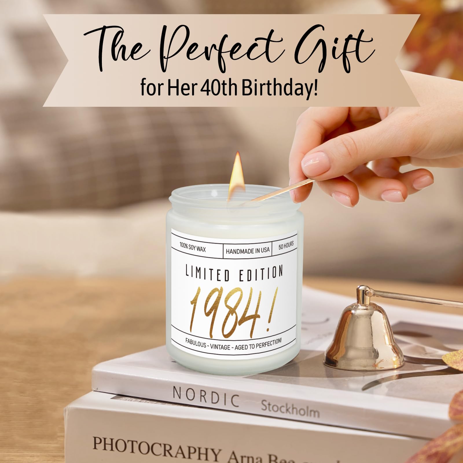 40th Birthday Gifts Women, 40th Birhtday Gifts for Her, Women 40 Gifts, 40th Gift Baskets, Unique Funny 40th Birthday Ideas, 40 Years Old Gifts for Sister Friend Mom Wife Coworker Born in 1984