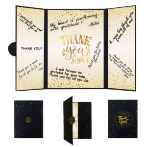 vlipoeasn thank you card guest book alternative, black gold thank you all you do, thank you sign,graduation retirement office party decor, thanks to staff teacher professor doctor nurse decoration