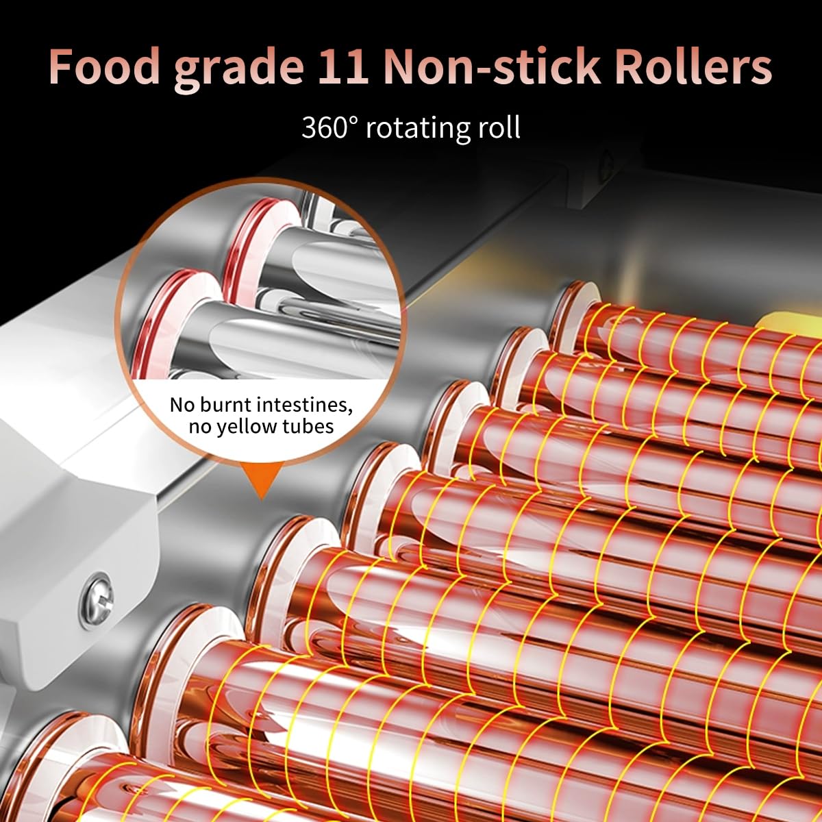 1670W Commercial Hot Dog Rollers,11 Rollers 30 Hotdog Roller Grill,Stainless Steel Hot Dog Machine With Dust Cover,Hot Dog Roller Machine With Dual Temp Control And Led Light/Detachable Drip Tray