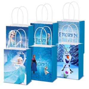 yaxundabcg ice and snow queen princess party bags for birthday party supplies | froze princess birthday decorations magic princess themed party gift bags party favors bags(12pcs).