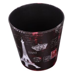 whamvox garbage can waste paper basket metal trash can with lid decorative trash can rubbish bin 13 gallon trash can out the office decor household trash can eiffel tower desk leather