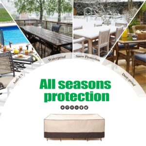 F&J Outdoors Patio Furniture Cover, Waterproof UV Resistant for Table & Chairs Set, 62"Wx42"Dx27.5"H