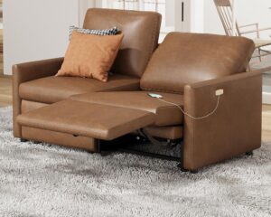 amerlife reclining sectional sofa, power recliner sofa with single right recliner, loveseat recliner couch with usb port, leather modular sofa for living room