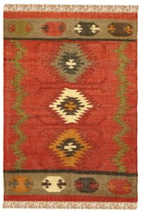 casavani runner - 5x10 area rug reversible kilim rug red multicolor wool & jute hand woven rug indoor outdoor rug flatweave rug high traffic area home & foyer corridor hallway & stair runner