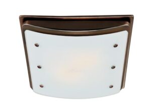 hunter ellipse 100 cfm ceiling exhaust bath fan with light and night light - imperial bronze