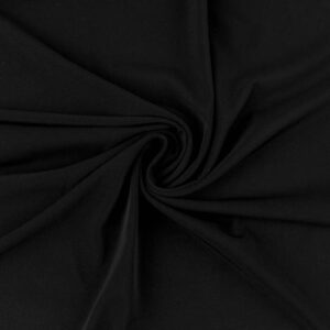 texco inc solid 4-way stretch venezia polyester spandex, diy projects, apparel fabric, black 1 yard