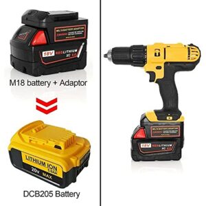 MIL18DL Adapter for Milwaukee to for Dewalt Battery, for Milwaukee M18 18V Lithium Battery Convert to for Dewalt 20V MAX XR Lithium Battery,Power for Dewalt 20V Cordless Tools