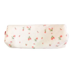 pink floral styl pencil bag women pencil case pen holder coin pouch cute simple pen bag stationery organizer multifunction cosmetic makeup storage bag ，pen, pencil and marker cases beading storage