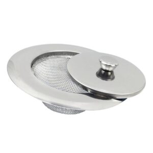 whamvox 1 set kitchen sink drain strainer and stopper with wide rim for standard sinks includes mesh strainer and stopper for effective clogging prevention