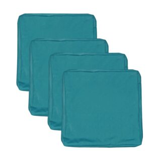 youngseahome patio seat cushion covers,washable slip covers replacement,waterproof outdoor furniture chair cushion pillow seat cover for couch,garden,sofa,teal,22"×22"×4"(4 covers only)