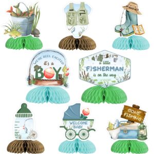 fishing baby shower decorations centerpieces fishing centerpieces honeycomb gone fishing table decors it’s a boy gone fishing centerpieces indoors or outdoors gone fishing gender reveal party supplies