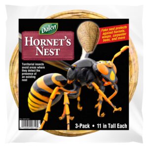 dalen hornet's nest - decoy hive helps keep wasps, hornets, yellow jackets and others away - 11in, 3 pack