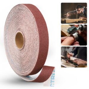 Emery Cloth Roll,120 Grit Continuous Sandpaper Roll 1" x 85 Feet Sandpaper Roll for Wood Furniture Finishing Metal Sanding Automotive Polishing