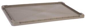 hudson exchange 24 x 15 (1 pack) lid for straight wall handled storage container tote, gray/brown