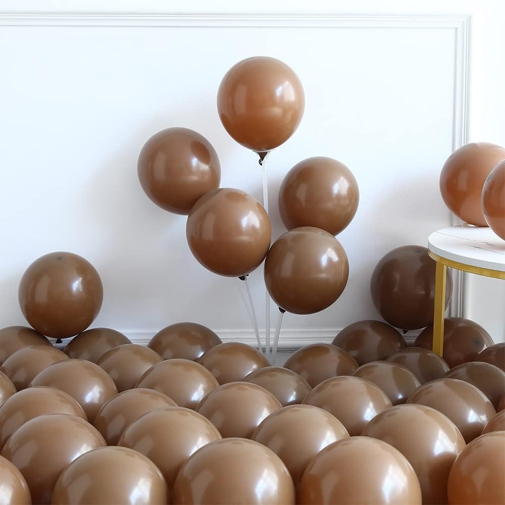 Football Balloon Garland Arch Kit 131Pcs Sage Green and Coffee Brown Balloons with Football Foil Balloon for Touch Down Rugby Super Bowl Sport Theme Party Decorations