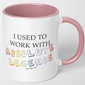 mugged off farewell gifts i used to work with absolute legends mug funny retirement leaving gifts new job for work boss leaving job gift colleague cute goodbye gifts