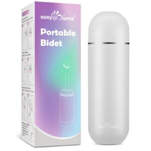 easy@home portable bidet for travel: handheld sprayer kit - personal hygiene peri bottle for women & men | perineal & postpartum care essentials | 380ml (12.8 oz) large capacity bottle | epb-01 grey