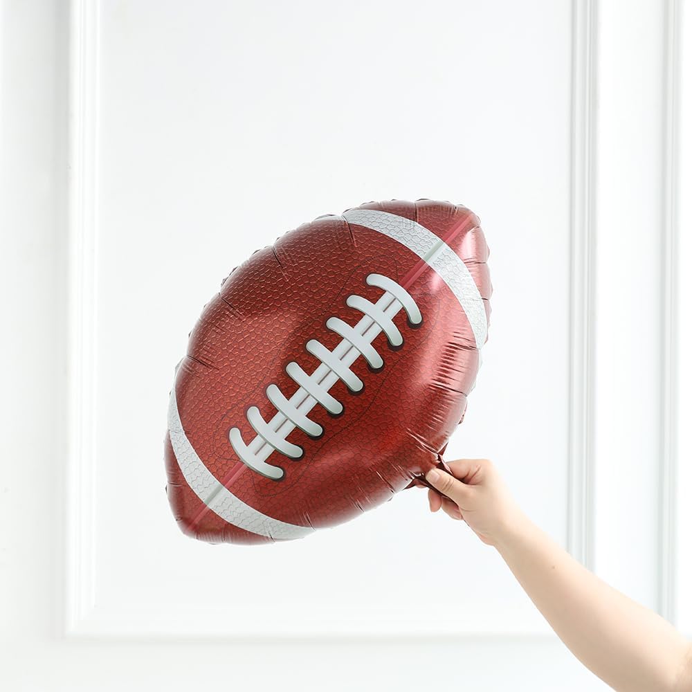 Football Balloon Garland Arch Kit 131Pcs Sage Green and Coffee Brown Balloons with Football Foil Balloon for Touch Down Rugby Super Bowl Sport Theme Party Decorations