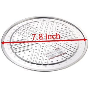 Steaming Plate, 2 Pack 10 Inch Round Food Grade Stainless Steel Steamer Plate for Food Steaming in Kitchen and Outdoors (26 cm)