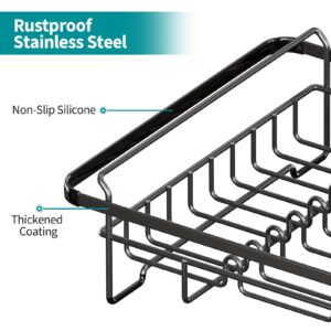 Urackify Expandable Dish Drying Rack Over The Sink, Adjustable Dish Rack in Sink, Rustproof Dish Drainer for Kitchen Counter, Dish Strainer with Utensil Holder, Large Size