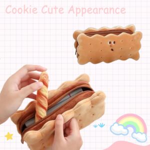 ACEIOT Cute Pencil Case for Kids, Cookies Pencil Bag, Large Capacity Pencil Pouch, Aesthetic Pencil Case Pouch, Preppy Pencil Case for School Students, Stationery Storage Bag