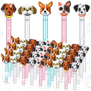 foilswirl 30 pcs bubbles party favors for boys girls mini bubble wands tube bulk theme bubble maker goodie bags stuffer school classroom prizes birthday gift for bubble solution (dog)