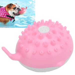 JOROBURO Dog Chew Toy, Interactive Durable Chew Molar Teeth Cleaning Swimming Floating Dog Toy, Water Spray Pet Toy Interactive Dog Toy Puppy Pool Toys for Dogs (Pink)