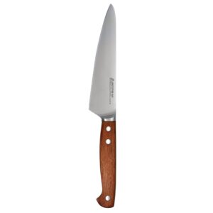 utility knife 5.5 inch - mattstone hill small kitchen knife, compact chef knife, petty knife, german steel, wood handle