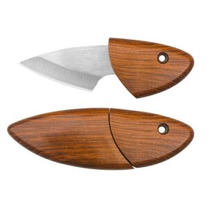 nioipxa creative pocket knife,portable mini fruit knife folding knife gifts for men (brown,1)