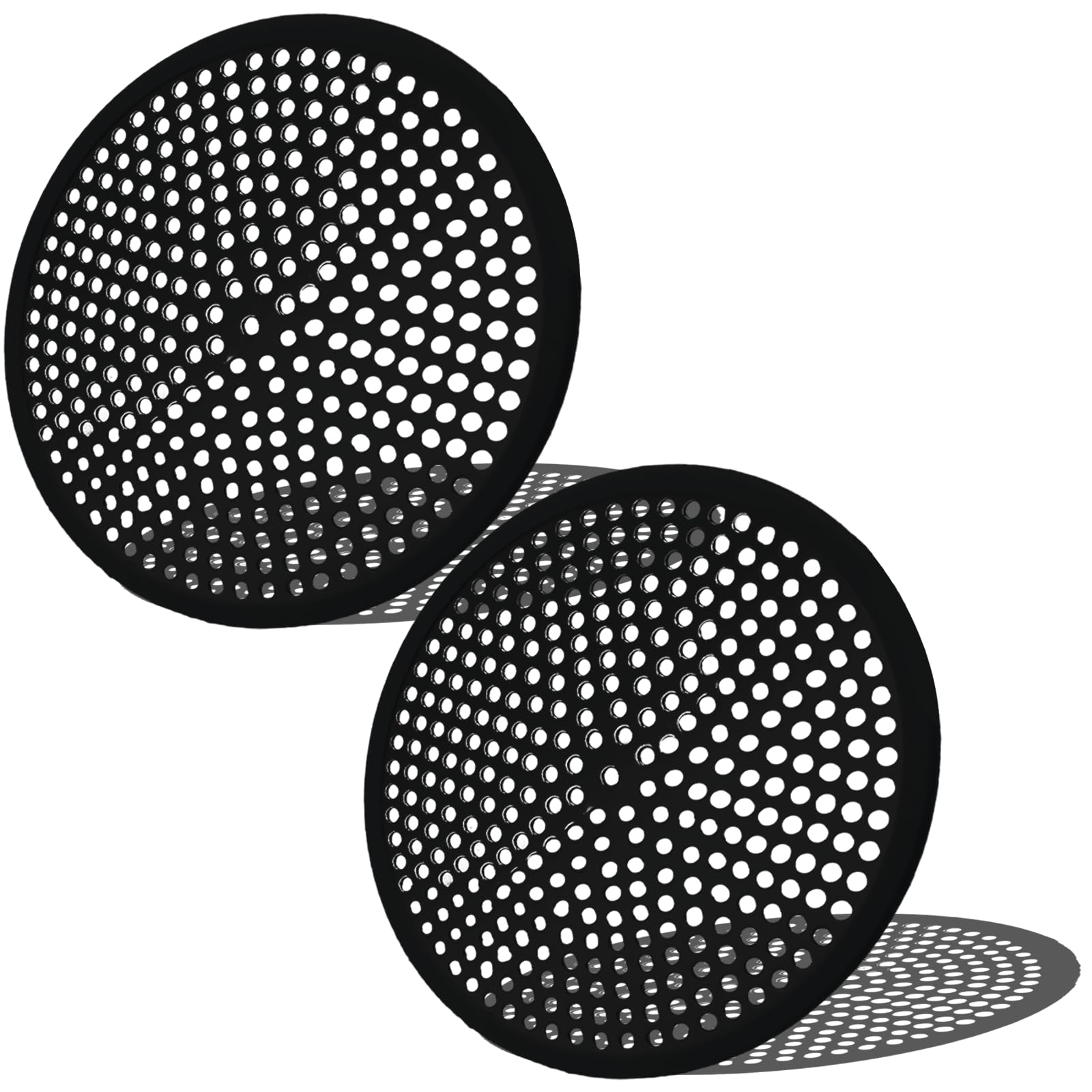 Jersvimc 2Pcs Satinless Steel Shower Drain Hair Cacher with Silica Gel, Black Shower Drain Strainer Bath Shower Drain Cover - 4.75"(120mm) Hair Stopper Floor Drain Protector