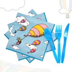 192Pcs Oh The Places You' ll Go Decorations Oh The Places Party Decorations Oh The Places You'll Go Banner with Plates and Napkins for Kindergarten Graduation Party Supplies 2024