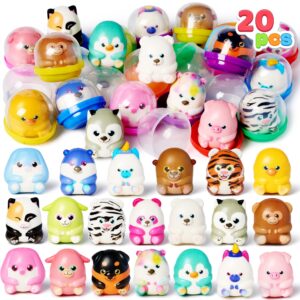 joyin 20 pcs squishy toys kawaii animal party favors for kids slow rising toys for boys and girls stress relief squeeze toys for birthday party gifts goodie bag stuffers pinata stuffers