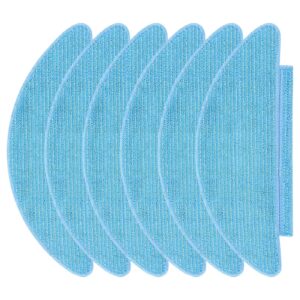 nuhfufa 6 pcs washable mop pad robot sweeper accessories for lubluelu sl60d/sg60/sl61, replacement cloths wipe rags