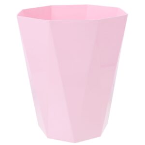 pretyzoom 1pc pink plastic wastebasket for home, office, dorm trash can bathroom kitchen garbage can creative trash basket mini rectangular trash can trash cans household small trash can