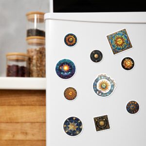 Pack 50 Pcs Sun and Moon Stickers for Water Bottles Waterproof Laptop Luggage Computer Scrapbooking Teens Adults Girls Boys Cute Funny Aesthetic Sticker Packs Small Vinyl Decals