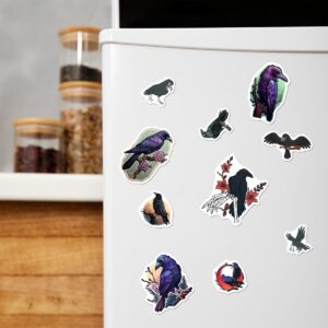 Pack 50 Pcs Cute Animal Crows Black Bird Stickers for Water Bottles Waterproof Laptop Luggage Computer Cups Journaling Teen Adults Funny Aesthetic Sticker Packs Small Vinyl Decals