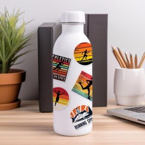 Pack 50 Pcs Track and Field Running Stickers for Water Bottles Waterproof Laptop Computer Phone Case Scrapbooking Teens Adults Men Girls Aesthetic Sticker Packs Small Vinyl Decals