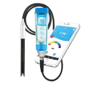 apera instruments ph60z-ww smart handheld ph meter tester kit with labsen 335 atc ph electrode for lab-grade ph measurement in wastewater, suspensions, emulsions and dirty liquids