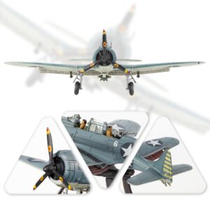 HANGHANG 1/72 Military Model Plane SBD-3 Dauntless （aged version） Alloy Fighter Plane Model Model Airplane for Collection and Gift