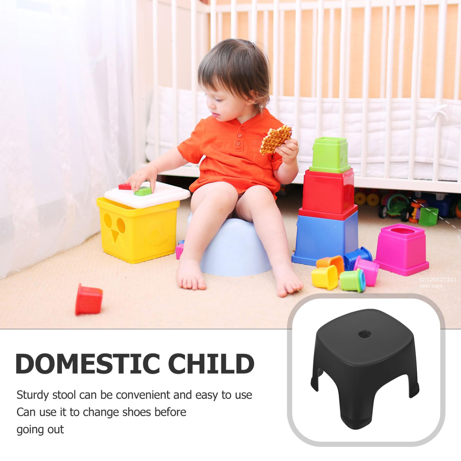 DECHOUS Low Stool Foot Stool Household Footstool Toddler Bathroom Step Nonslip Footstool Step for Toddlers Toilet Stool Toilet Stepping Stool Bathroom Stool Office PVC Aldult Step Stool