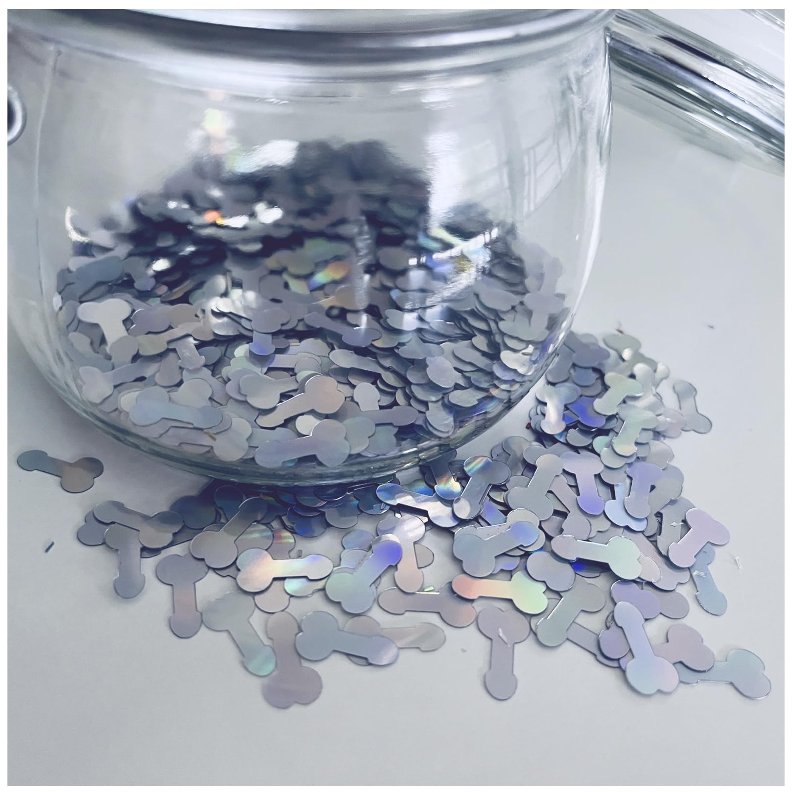 Bachelorette Confetti Naughty, Bachelorette Party Decorations Naughty Confetti, 3000Pcs Glitter Confetti Table Decoration Confetti for Valentine's Day Wedding Engagement Supplies(silver_02)