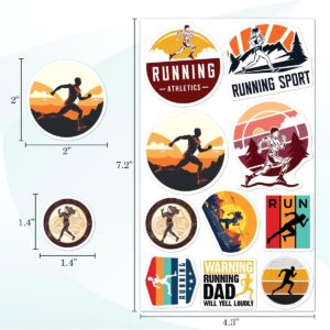 Pack 50 Pcs Track and Field Running Stickers for Water Bottles Waterproof Laptop Computer Phone Case Scrapbooking Teens Adults Men Girls Aesthetic Sticker Packs Small Vinyl Decals