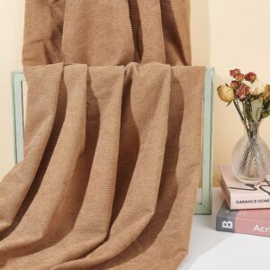 BENECREAT Camel Corduroy Fabric, 39x61 Inch DIY Sewing Crafts Materials Corduroy Upholstery Fabric for Sewing Coat Shirt Dress Pants Costume Sofa DIY